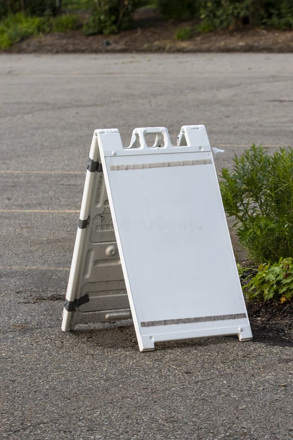 Empty White Sign Board on the Road Stock Photo - Image of advertise ...