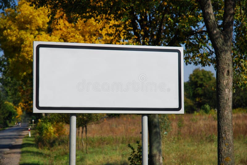 Empty white signboard stock photo. Image of information - 4672310