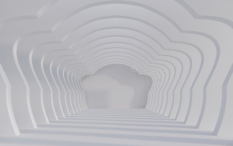 Empty White Space Interior with Sunlight and Shadow, 3d Stock ...