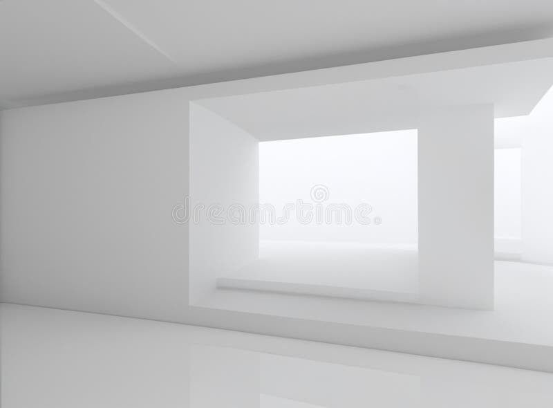 Empty White Space Room for Interior Designs Stock Illustration ...