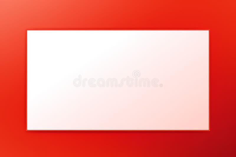 An Empty White Square on a Red Background Stock Illustration ...