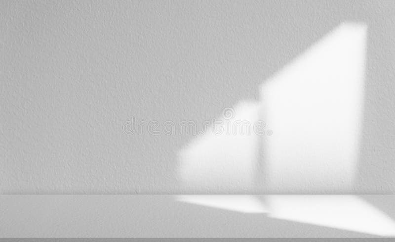 Empty White Studio Background with Table Top,Concrete Wall Texture with ...