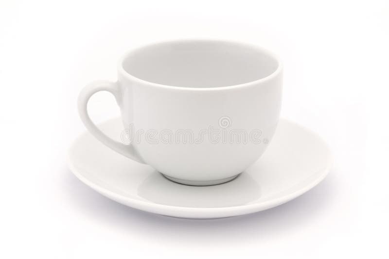 Empty White Tea Cup And Saucer Stock Photos - Image: 15343423
