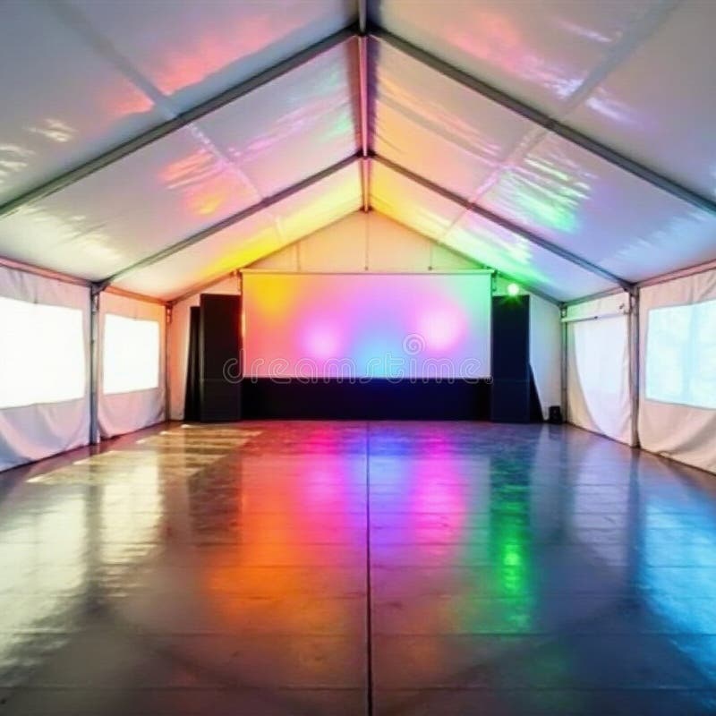 Empty White Tent Interior, Awaiting Event Setup, Exhibition, Minimal ...