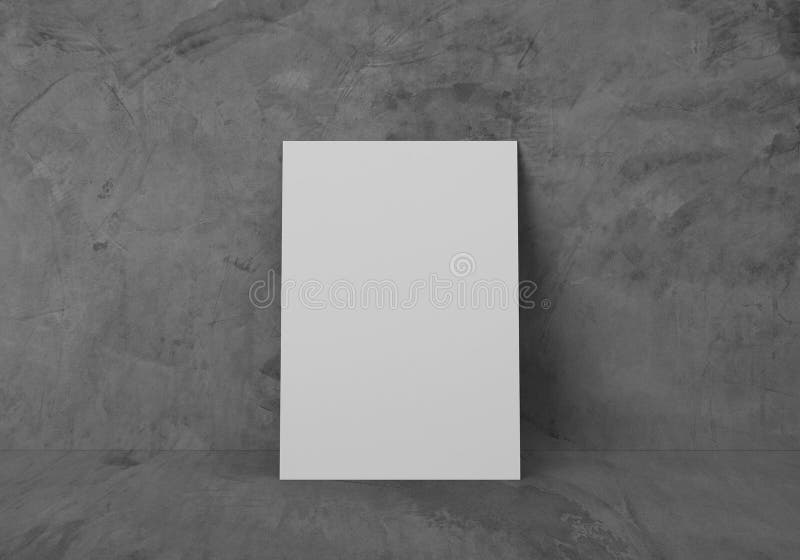 Empty White Vertical Rectangle A4 Paper Sheet Mockup, 3D Rendering ...