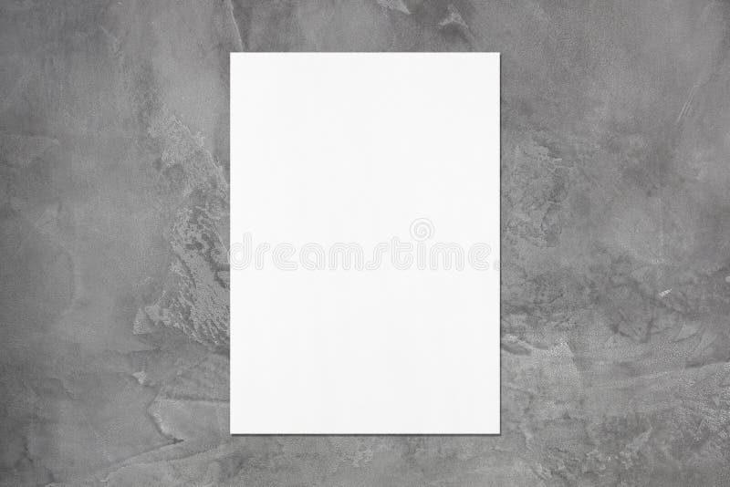 Empty White Vertical Rectangle Poster Mockup Stock Image - Image of ...