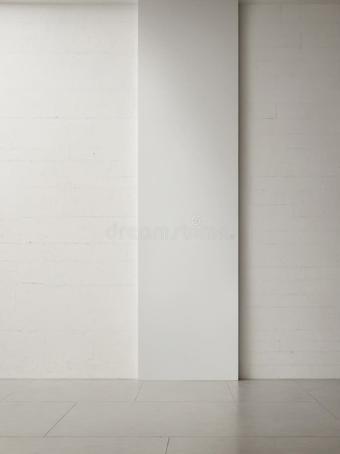 Empty White Wall in Building, Background for Placement or Presentation ...