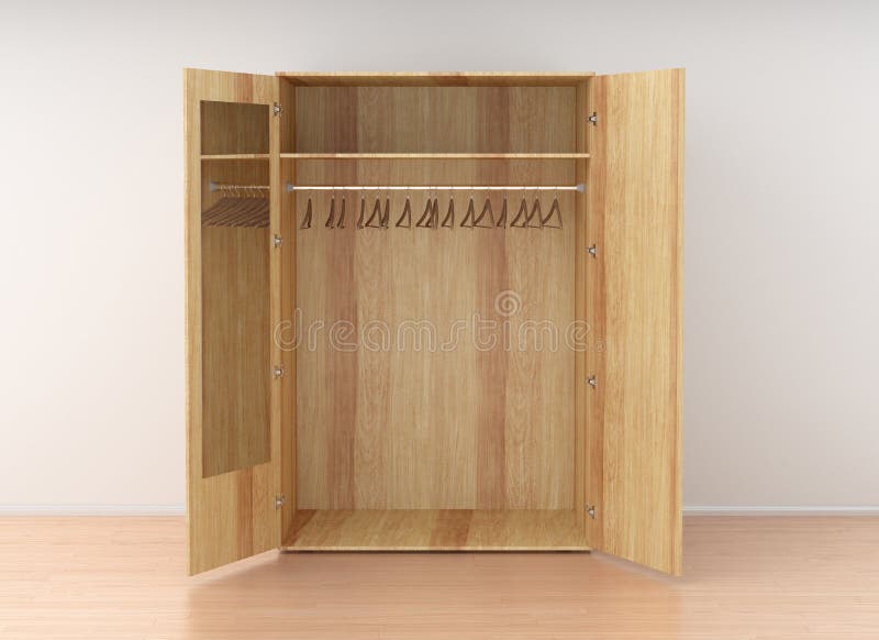 Empty Open Wooden Wardrobe Stock Illustrations – 2,508 Empty Open ...