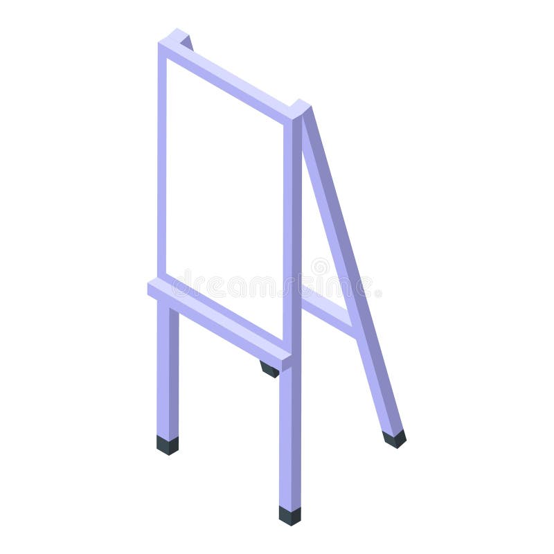 Empty Whiteboard Isometric Projection for Business Presentations Stock ...