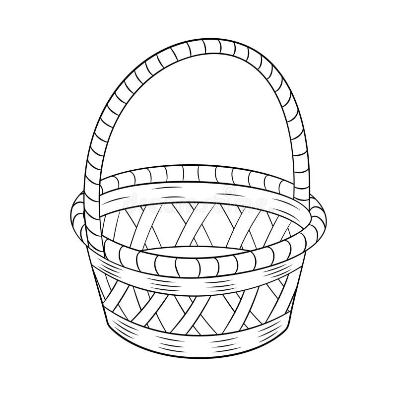 Empty Basket Coloring Stock Illustrations – 142 Empty Basket Coloring ...