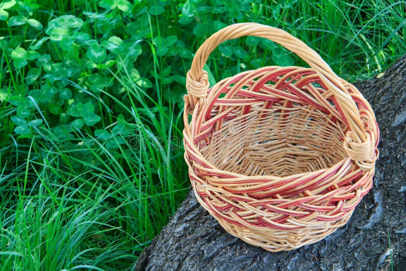 Basket with Fallen Leaves, Pumpkins and Burning Candles on Dining Table ...
