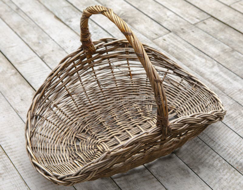 Empty wicker basket stock image. Image of decorative - 149238719