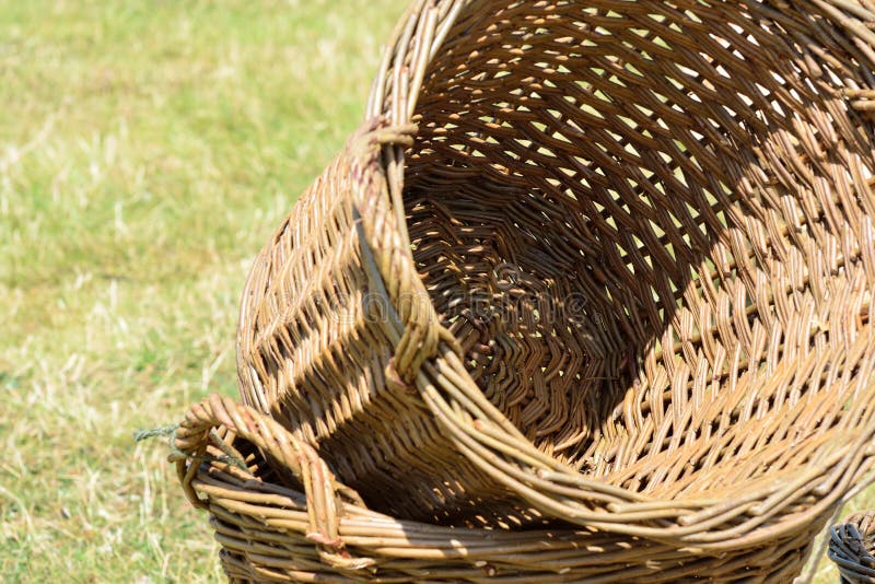 Empty wicker baskets stock photo. Image of gift, brown - 41964934