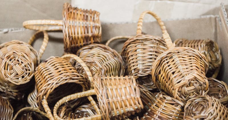 Empty Wicker Baskets for Sale Stock Image - Image of picnic, basket ...