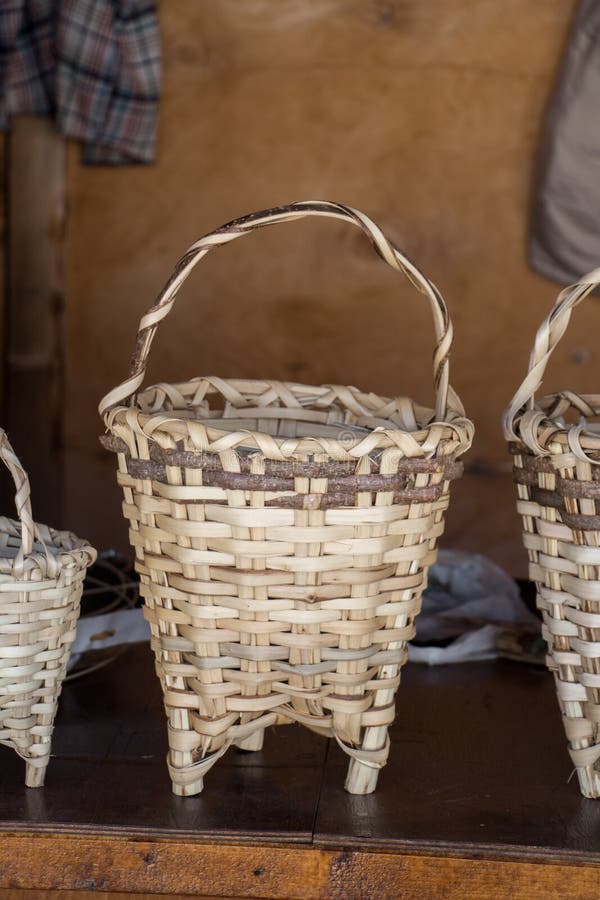 Empty Wicker Baskets for Sale Stock Image - Image of woven, straw ...