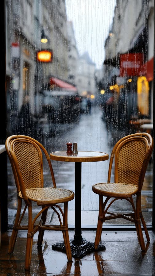 Empty Table Window Overlooking City Street Scene Stock Photos - Free ...