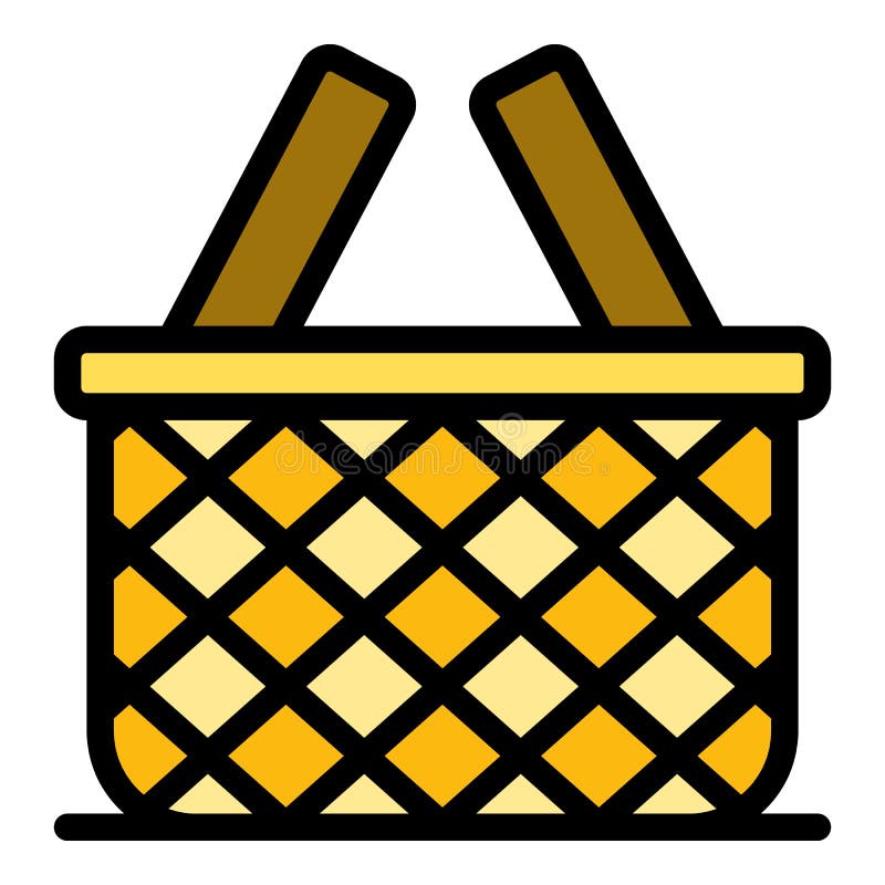 Empty Wicker Icon Color Outline Vector Stock Vector Illustration Of