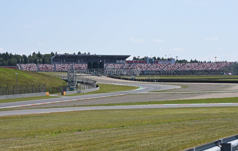 Empty winding race track stock image. Image of league - 340347815