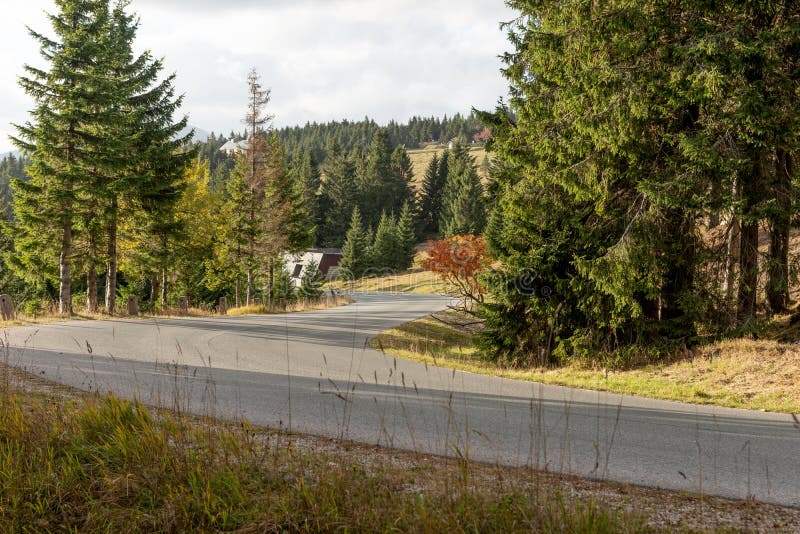Empty Winding Road in the Mountains Stock Photo - Image of street ... Empty Winding Road in the Mountains Stock Photo - Image of street ...