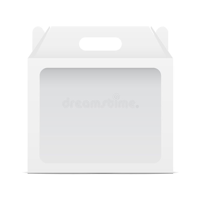 Empty Window Box Mock Up with Handle - Front View Stock Vector ...
