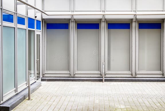 Empty window displays stock photo. Image of business - 58853254