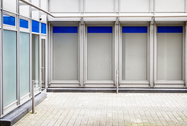 Empty window displays stock photo. Image of business - 58853254