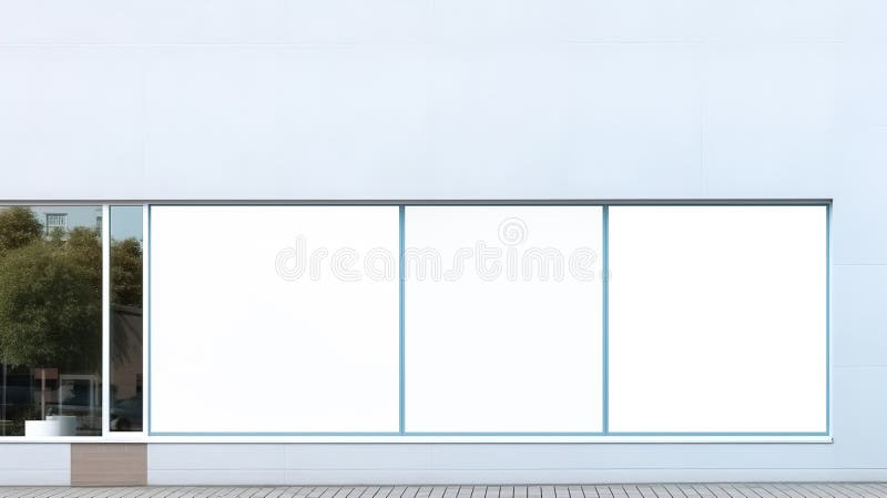 Empty Window Poster Template. Advertising Banner in the Store, Office ...