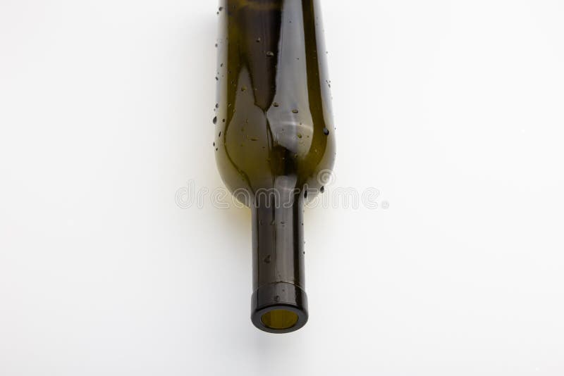 An Empty Wine Bottle without a Label on a White Background Stock Photo ...