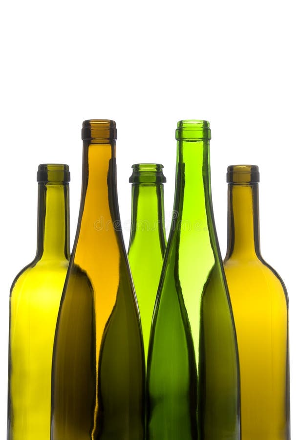 Empty wine bottles stock image. Image of drinking, addiction - 23411301