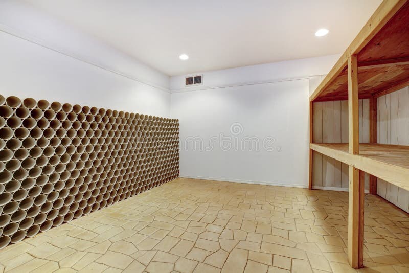 Empty wine cellar stock photo. Image of design, storage - 41424894