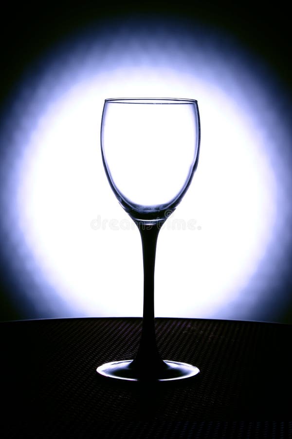 Empty Wine Glass on a Black Stand. Stock Image - Image of empty, glass ...