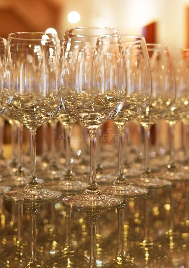Empty wine glasses. stock image. Image of luxury, refreshment - 36676781