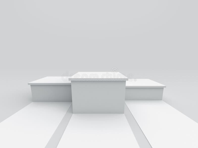 Empty Winners Podium. 3D Rendering Stock Illustration - Illustration of ...