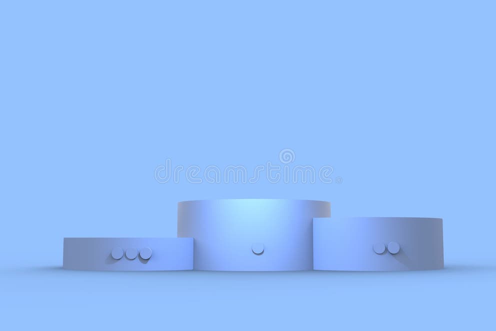 Winning Platform of the Three Centers 3D Rendering Stock Illustration ...