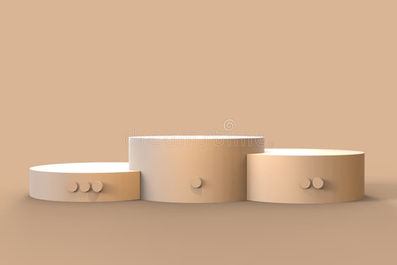 Winning Platform of the Three Centers 3D Rendering Stock Illustration ...