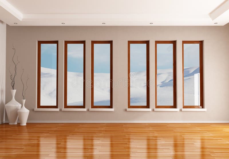 Empty winter interior stock illustration. Illustration of relax - 21926133