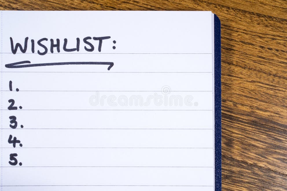 Empty Wish List stock photo. Image of checklist, plan - 83834216