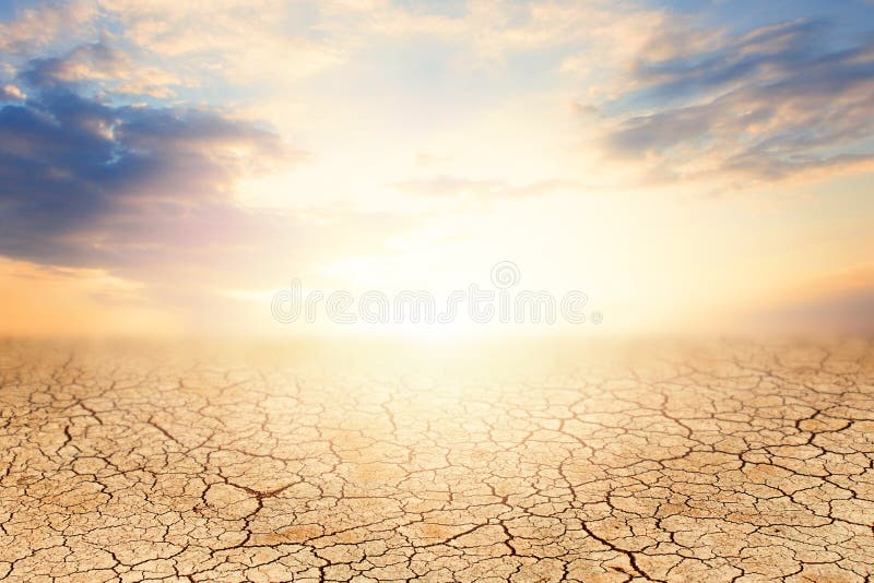 Empty Withered Deserted Land Background with Sky Clouds Stock Photo ...