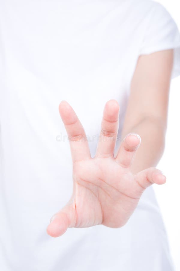 Empty Woman Hands Over Body. Stock Photo - Image of carrying ...