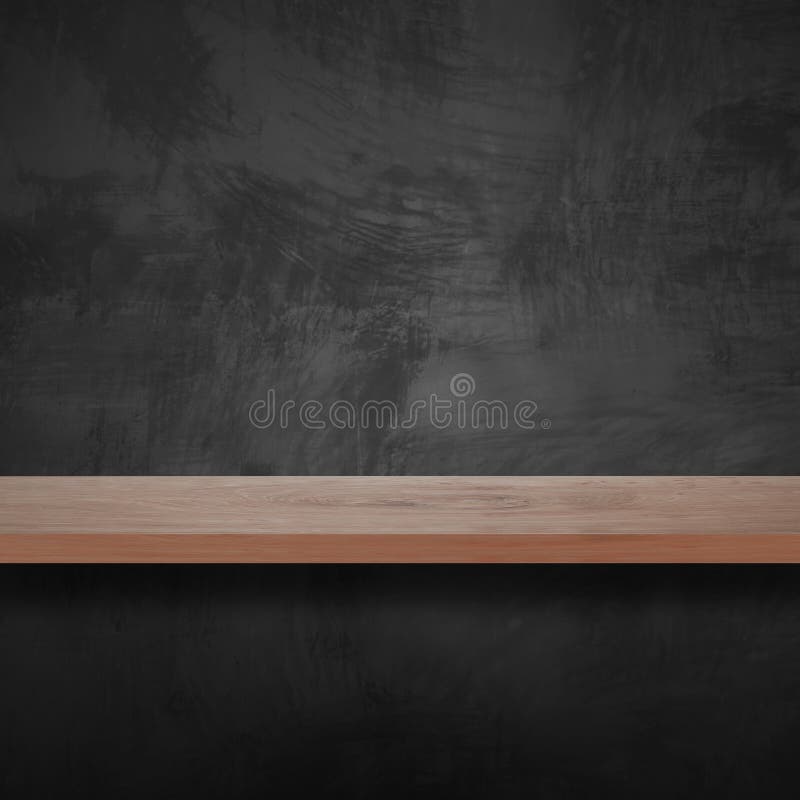 Empty Wood Bar with Grunge Black Wall Background Stock Photo - Image of ...