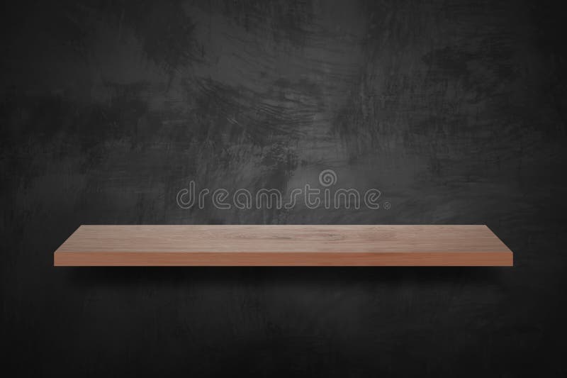 Empty Wood Bar with Grunge Black Wall Background Stock Image - Image of ...