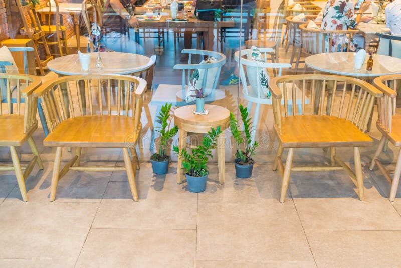 Empty wood chair stock photo. Image of lunch, room, dinner - 93314918