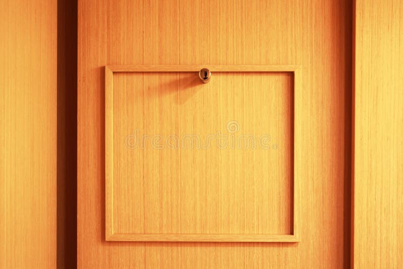 An Empty Wood Frame on a Wall Panel Stock Image - Image of grunge ...