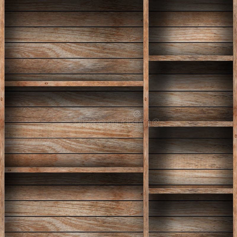 Wood shelf on wooden wall stock image. Image of decor - 25652827