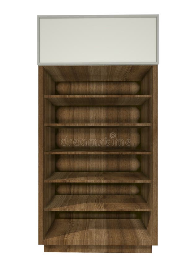 Empty Wood Shelf Design for Ad Stock Illustration - Illustration of ...
