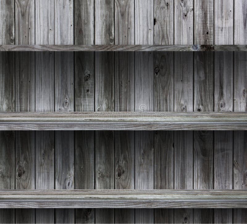 Wood shelf on wooden wall stock image. Image of decor - 25652827