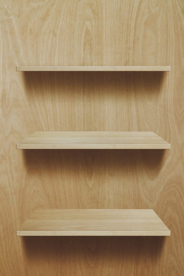 Empty wood shelf stock image. Image of bookshelf, design - 31734809