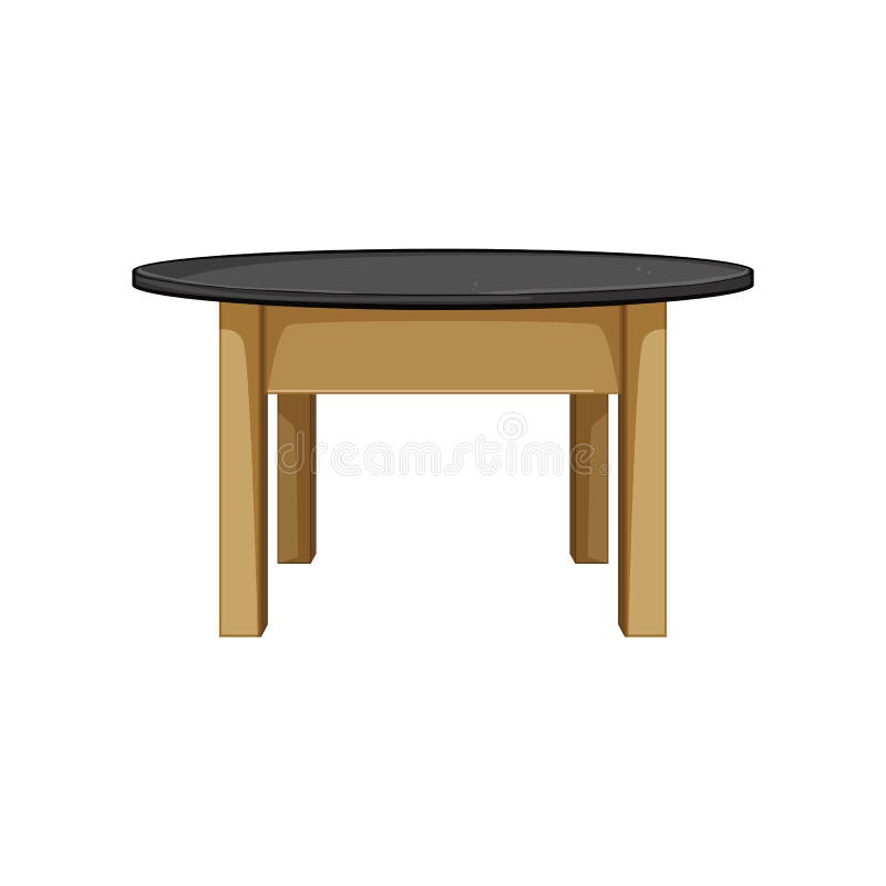 Empty Wood Table Cartoon Vector Illustration Stock Vector ...
