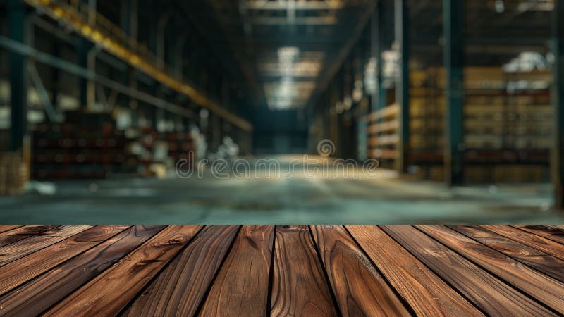 Empty Wood Table Top with Blur Background of Stock Photo - Image of ...