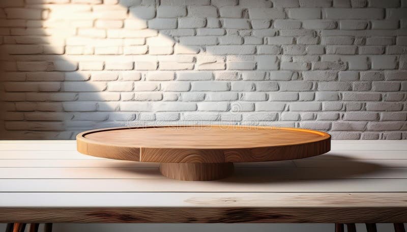 Empty Wooden Base on Kitchen Table Stock Illustration - Illustration of ...